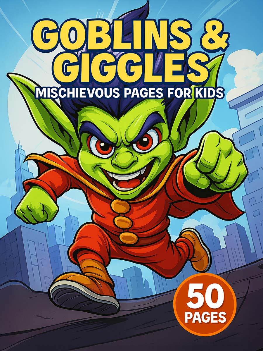 Goblins & Giggles – 50 Mischievous Pages for Kids - Digital dream books